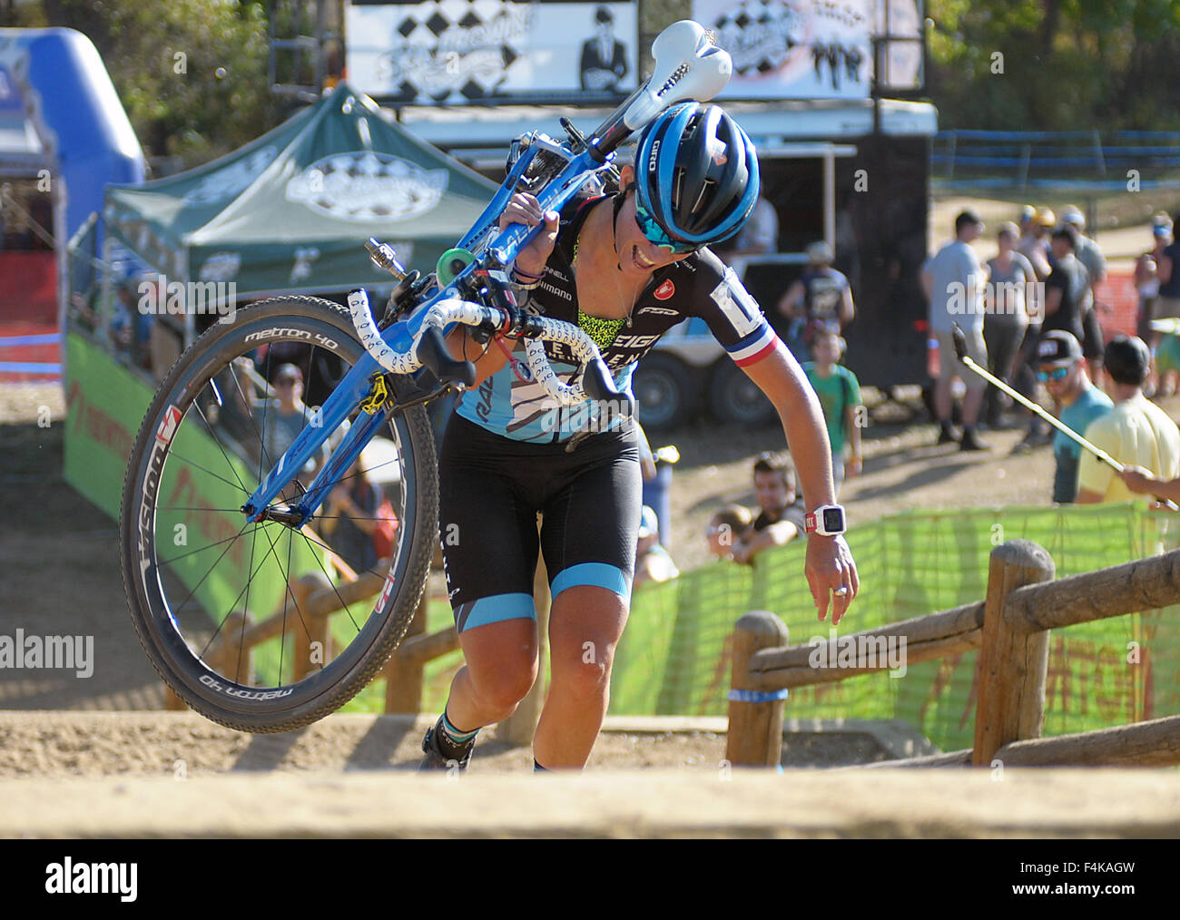 Boulder, Colorado, USA. 17th Oct, 2015. Elite cyclist, Caroline Mani ...
