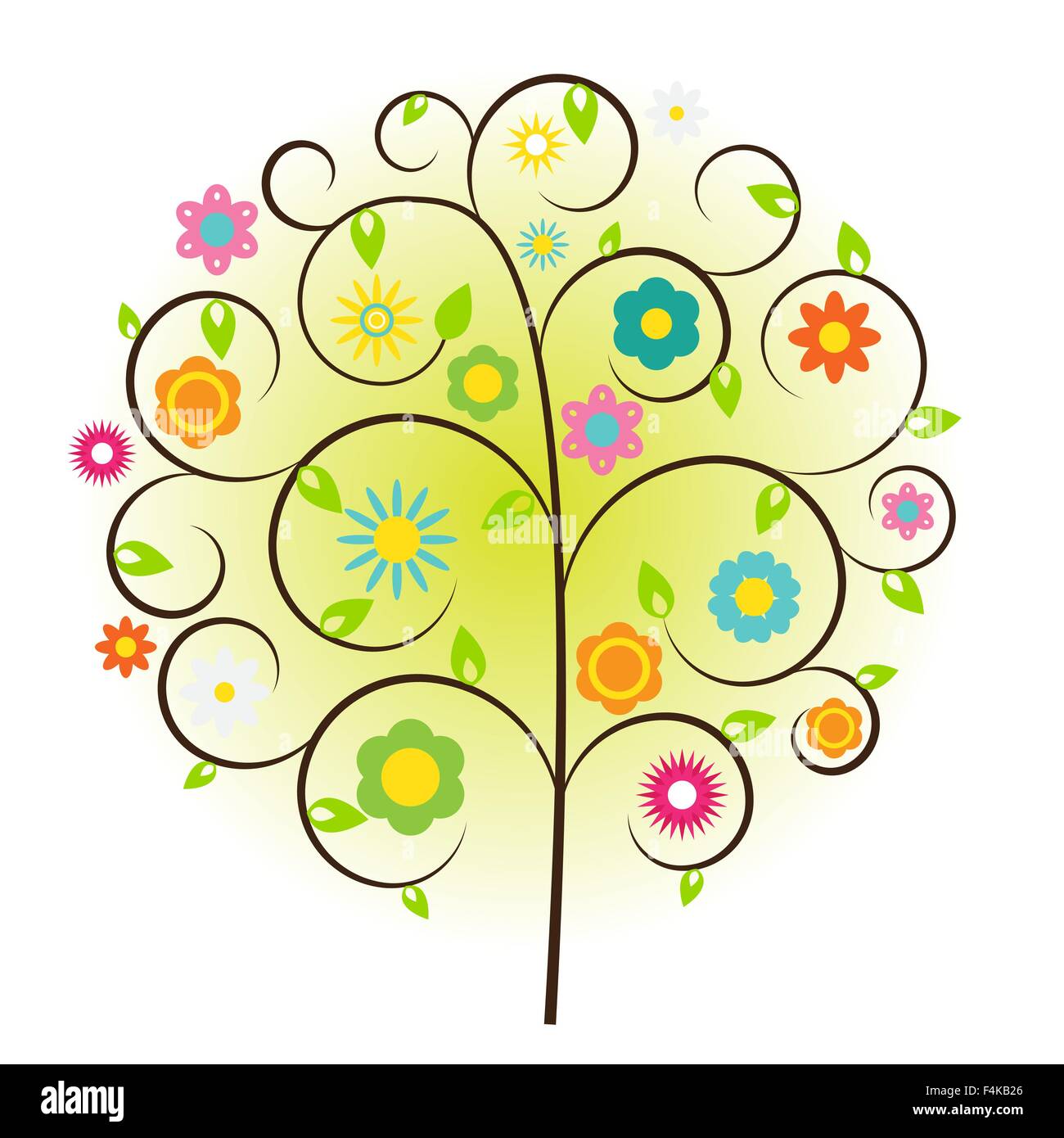 Beautuful Tree Vector Illustration Stock Vector Image & Art - Alamy