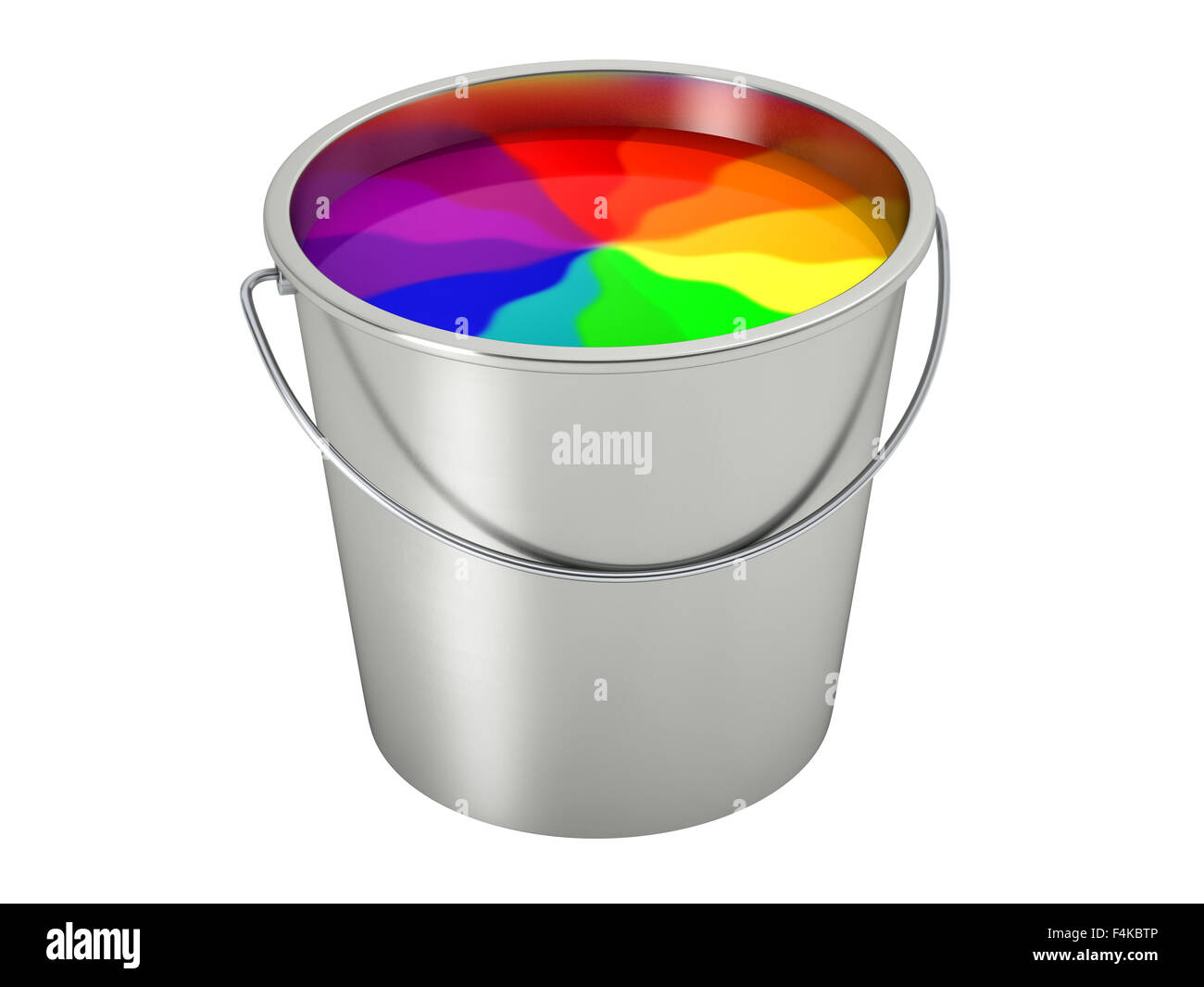 Paint Bucket - color wheel - isolated on white Stock Photo - Alamy