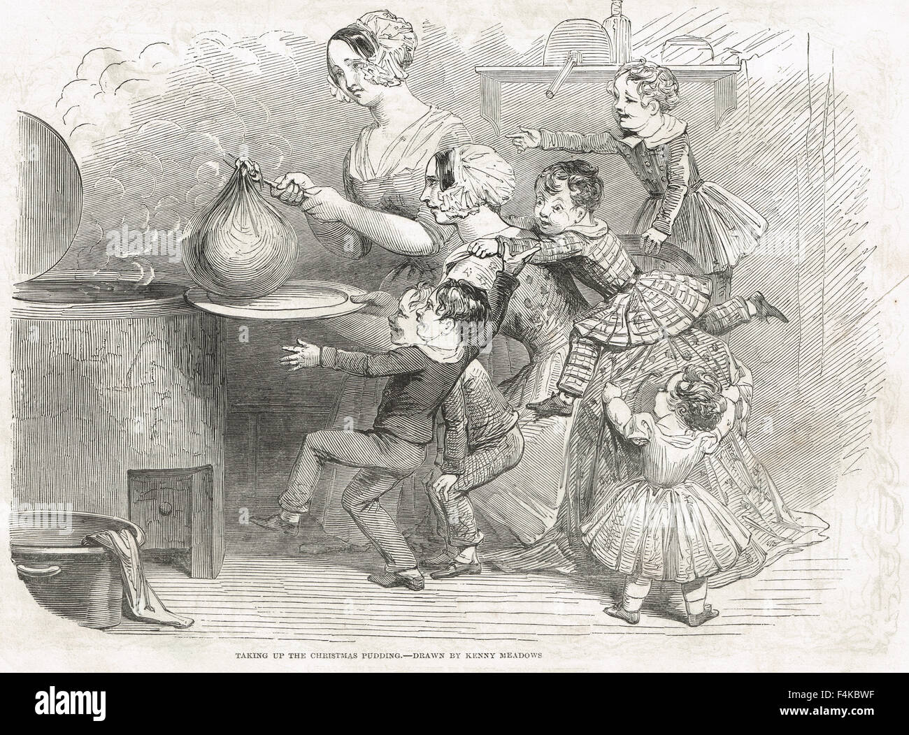 Victorian pudding engraving hi-res stock photography and images - Alamy