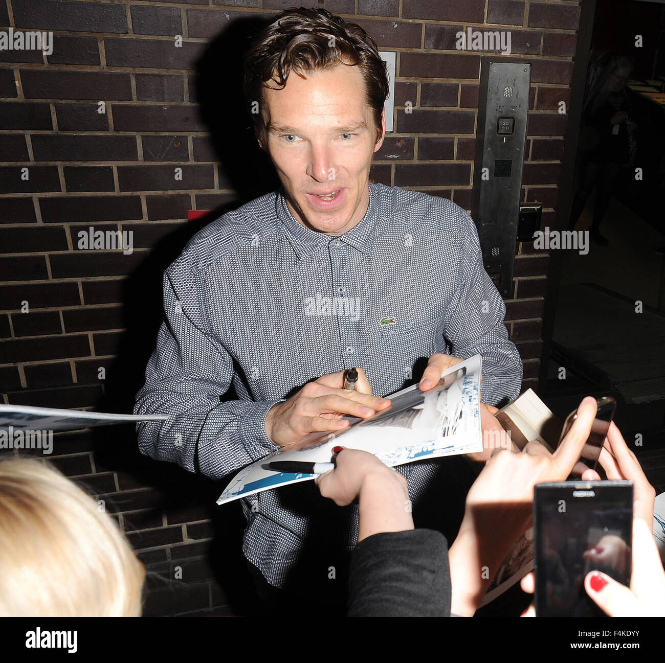 Benedict Cumberbatch is greeted by hundreds of screaming fans, as he ...