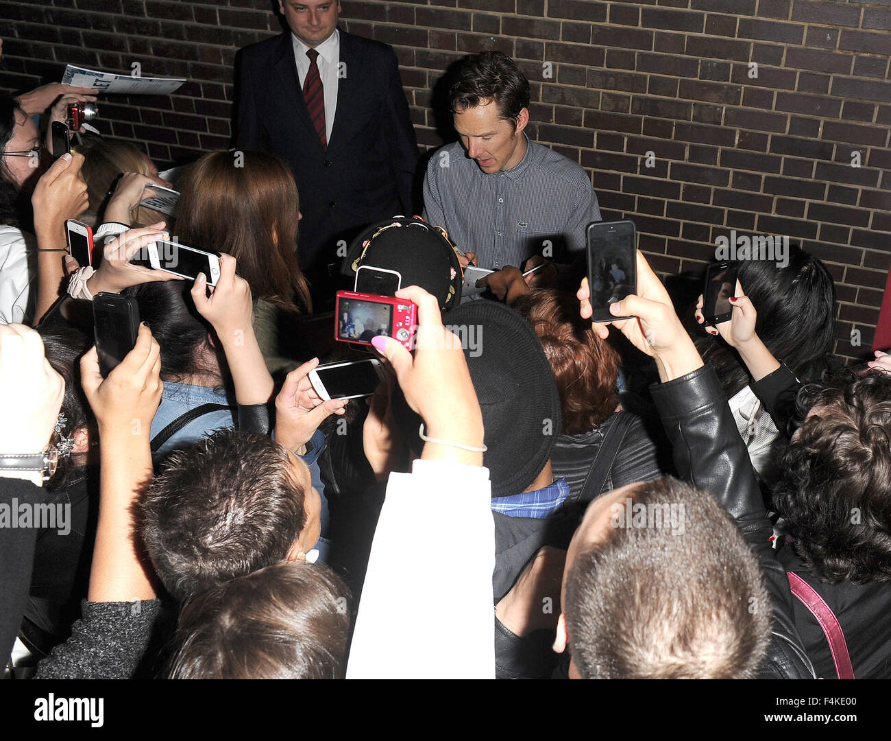 Benedict Cumberbatch is greeted by hundreds of screaming fans, as he ...