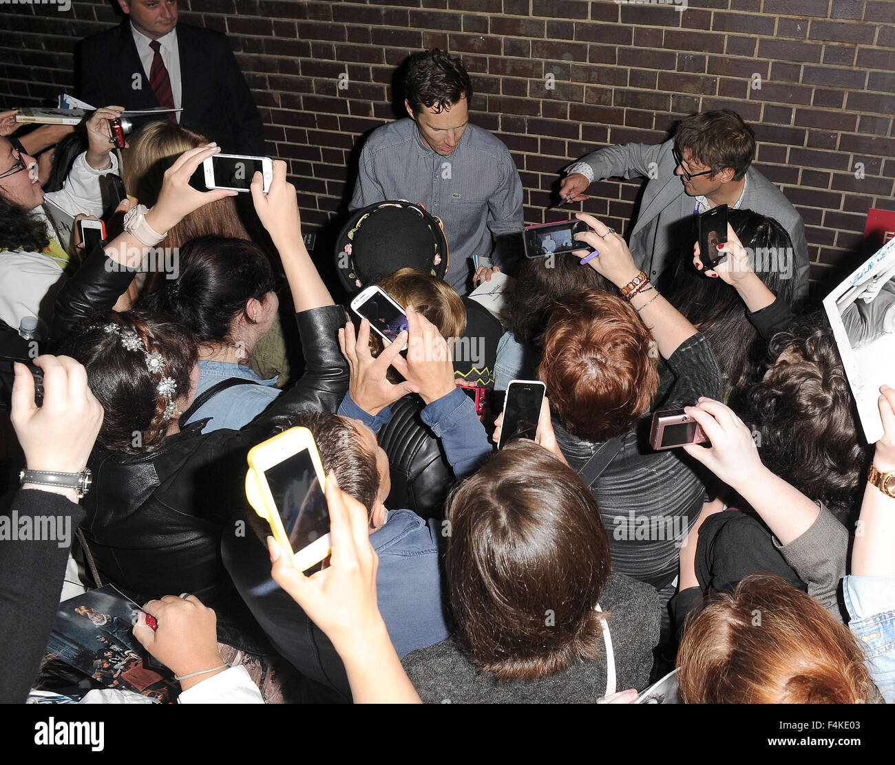 Benedict Cumberbatch is greeted by hundreds of screaming fans, as he ...