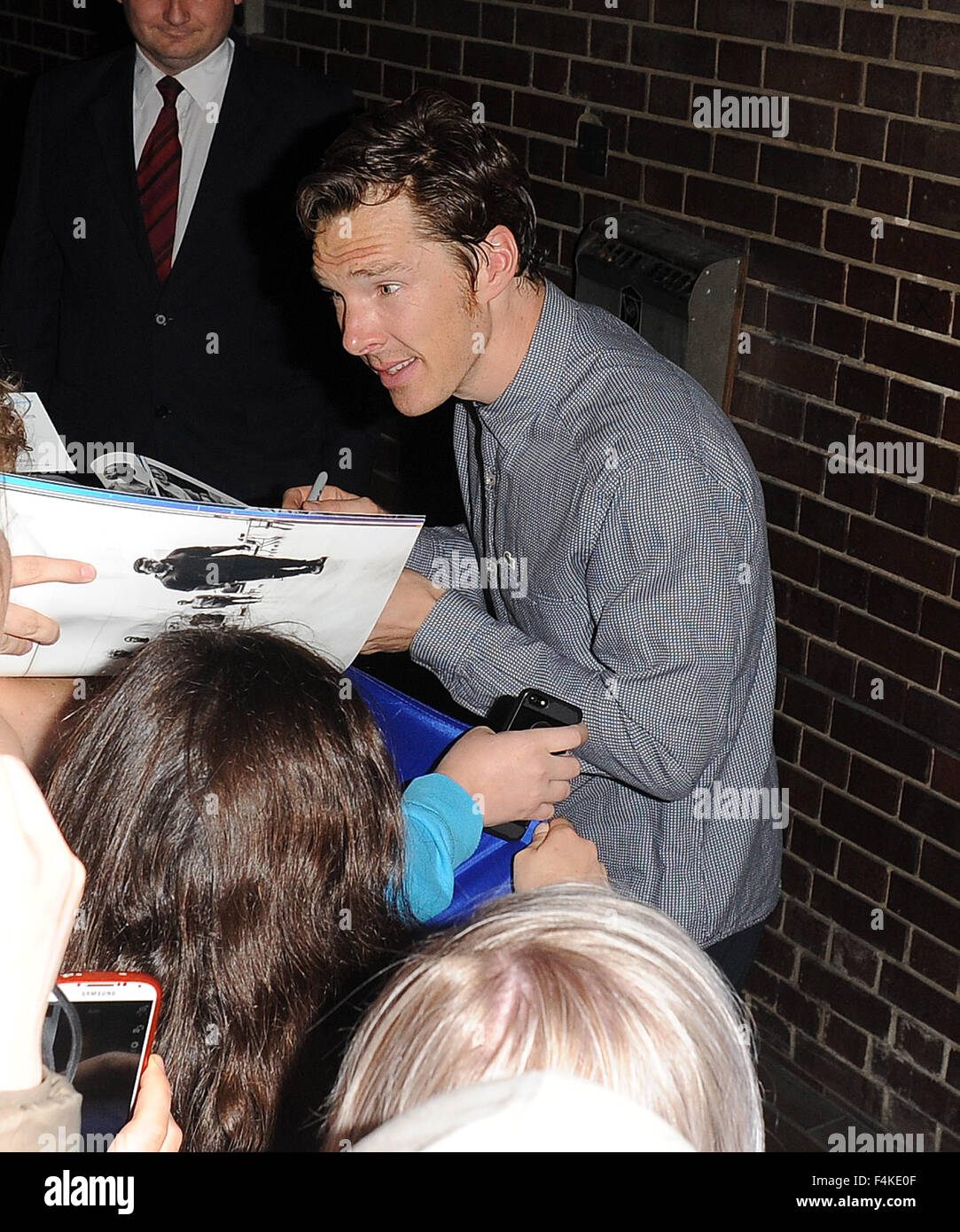 Benedict Cumberbatch is greeted by hundreds of screaming fans, as he ...