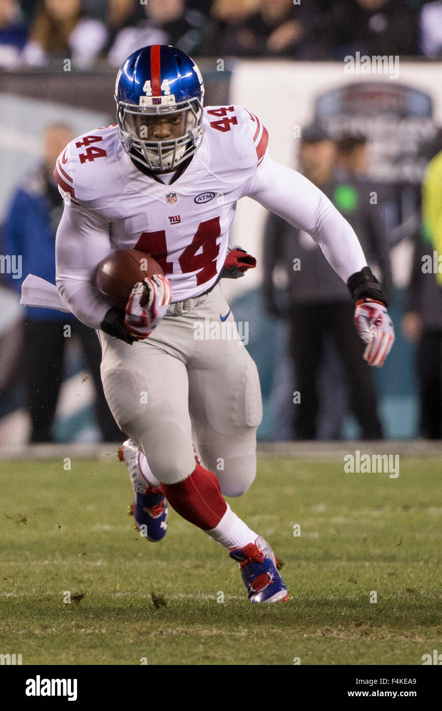Philadelphia, Pennsylvania, USA. 19th Oct, 2015. New York Giants running back Andre Williams (44 ...