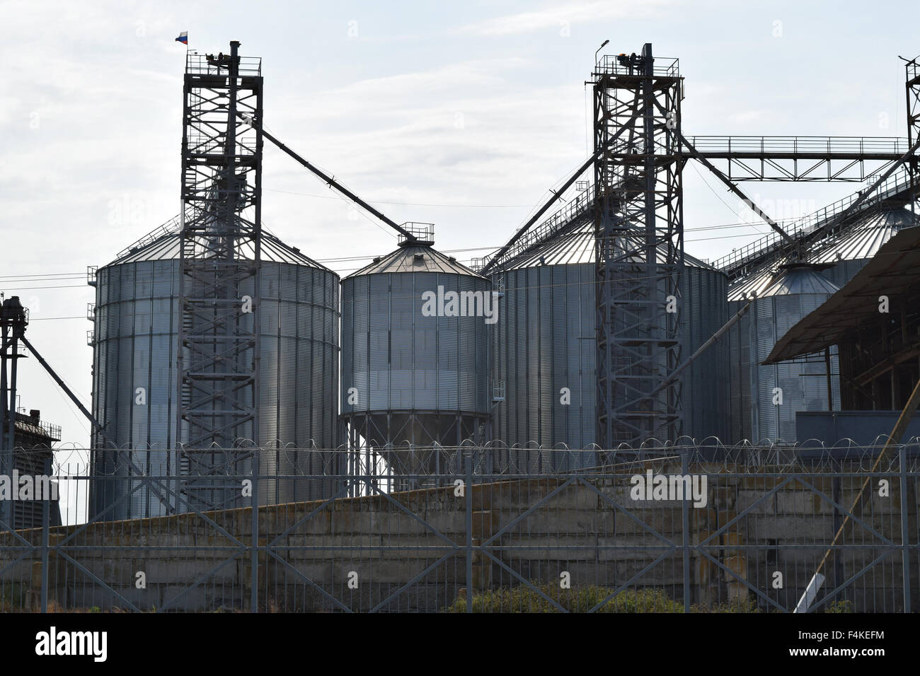 Plant for storage and processing of grain Stock Photo - Alamy