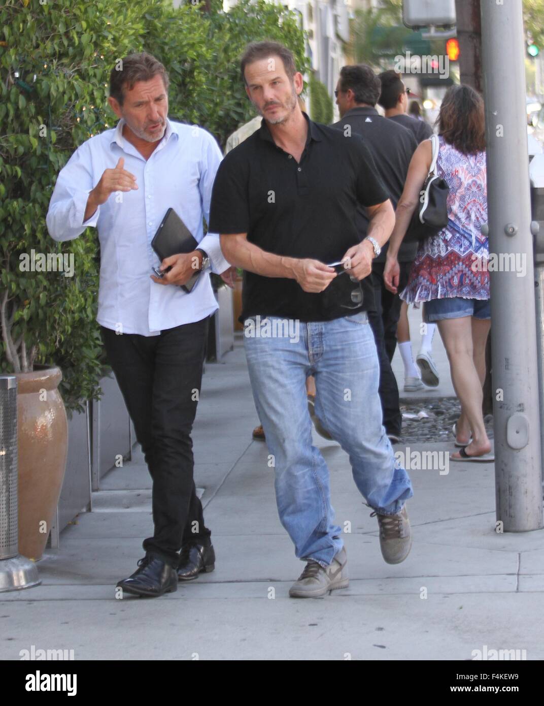 Peter Berg has lunch at E Baldi in Beverly Hills Featuring: Peter Berg ...