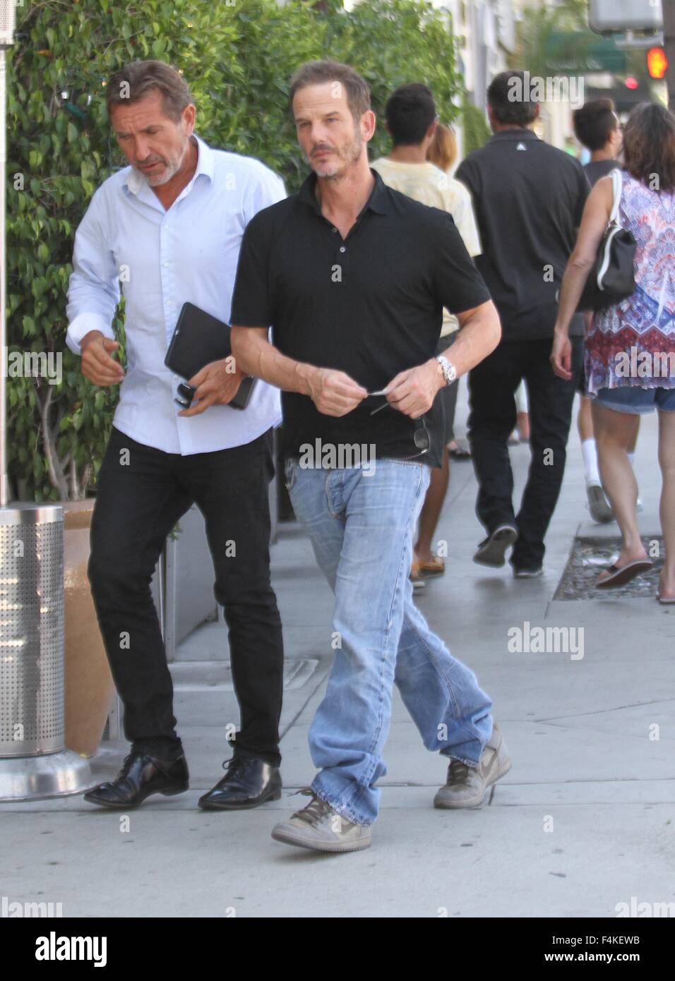 Peter Berg has lunch at E Baldi in Beverly Hills Featuring: Peter Berg ...
