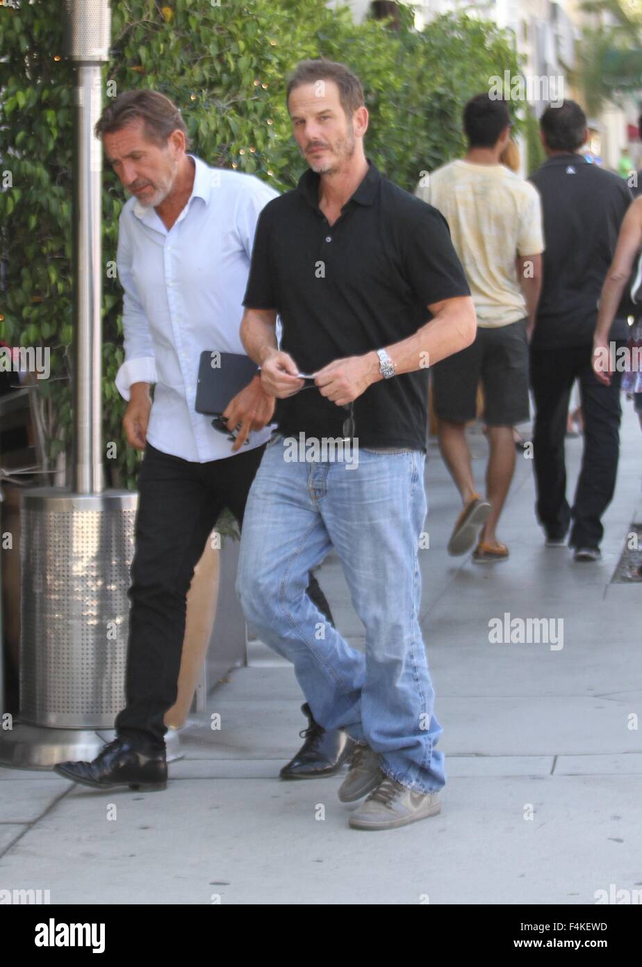 Peter Berg has lunch at E Baldi in Beverly Hills Featuring: Peter Berg ...