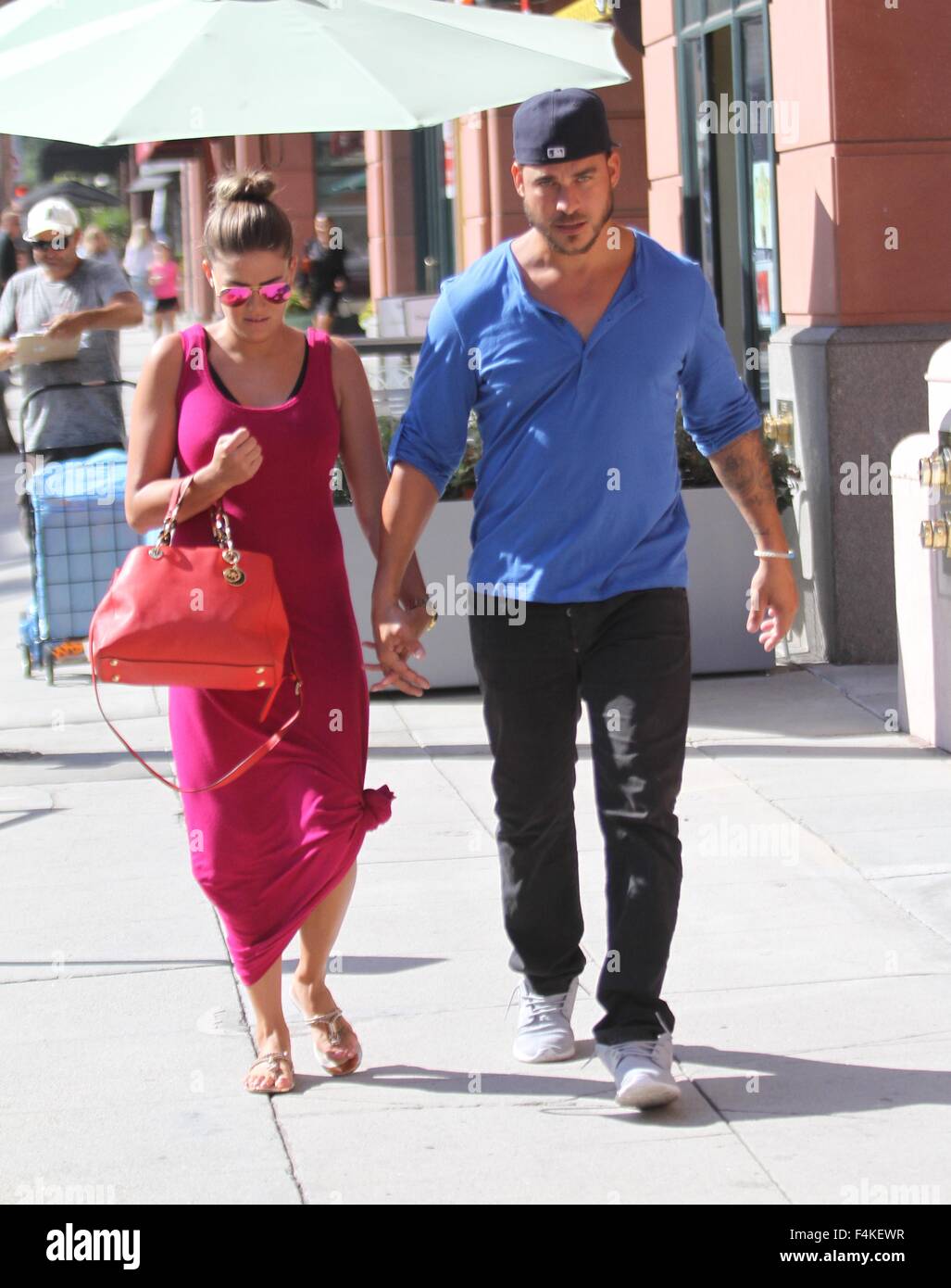 Jax Taylor and Lisa Edelstein leave an office in Beverly Hills ...