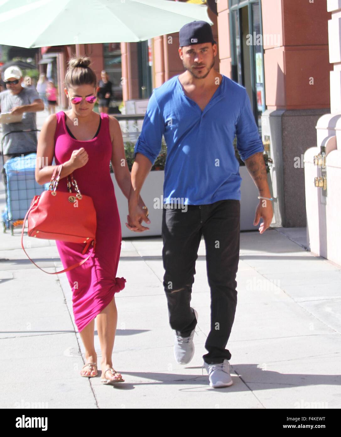 Jax Taylor and Lisa Edelstein leave an office in Beverly Hills ...