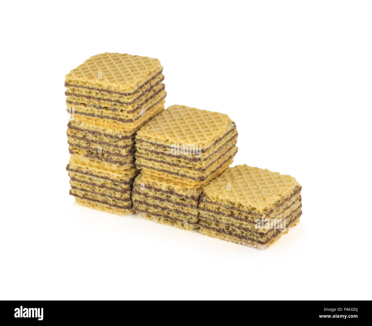 Chocolate wafer cubes isolated white background Stock Photo - Alamy