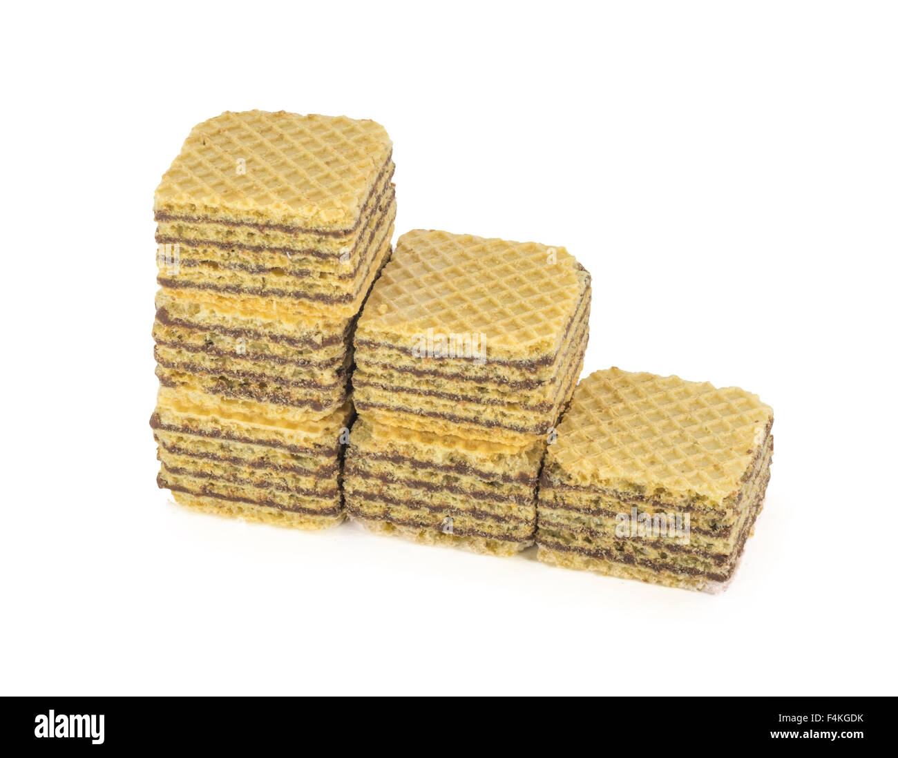 Chocolate wafer cubes isolated white background Stock Photo - Alamy