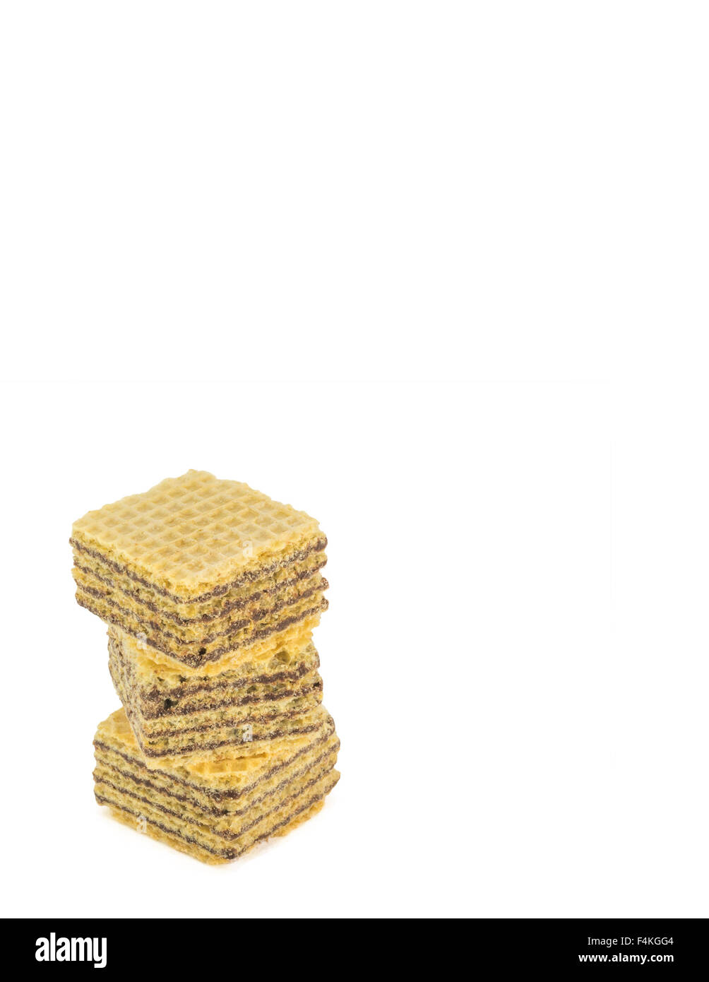 Chocolate wafer cubes isolated white background Stock Photo - Alamy