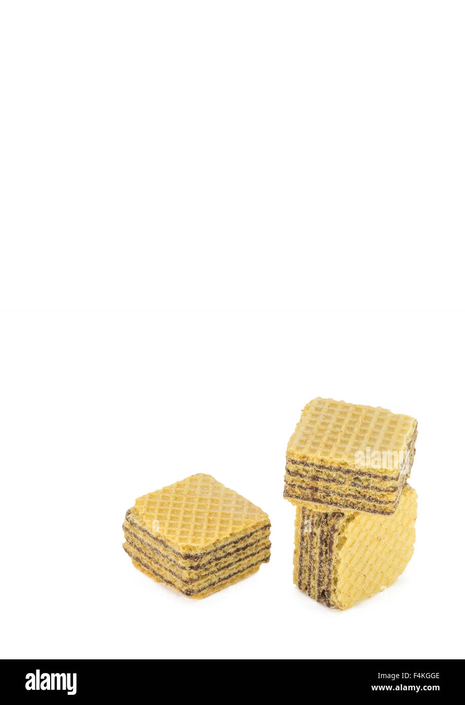 Chocolate wafer cubes isolated white background Stock Photo - Alamy