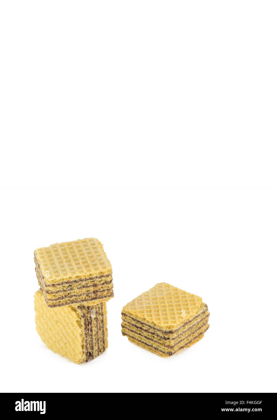 Chocolate wafer cubes isolated white background Stock Photo - Alamy