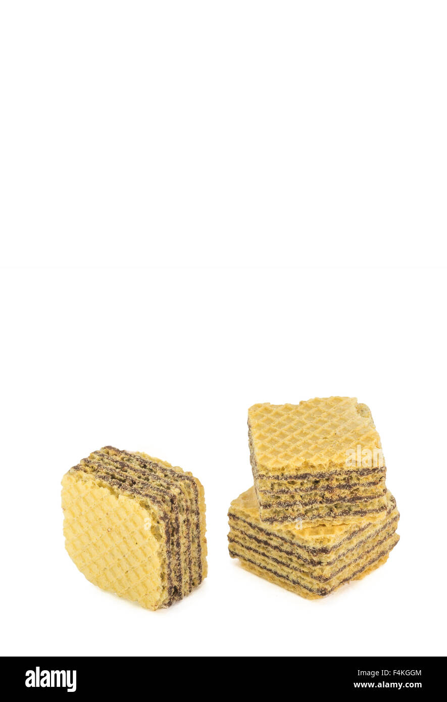 Chocolate wafer cubes isolated white background Stock Photo - Alamy