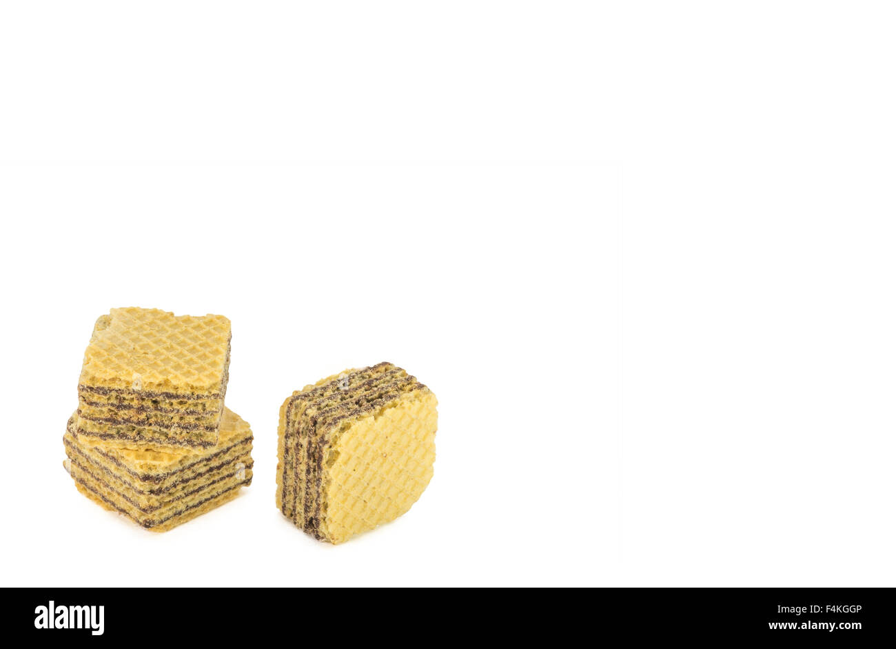 Chocolate wafer cubes isolated white background Stock Photo - Alamy