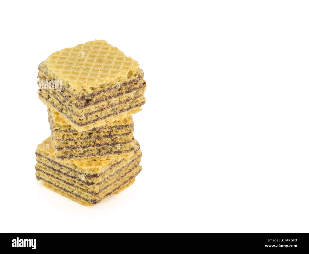 Chocolate wafer cubes isolated white background Stock Photo - Alamy