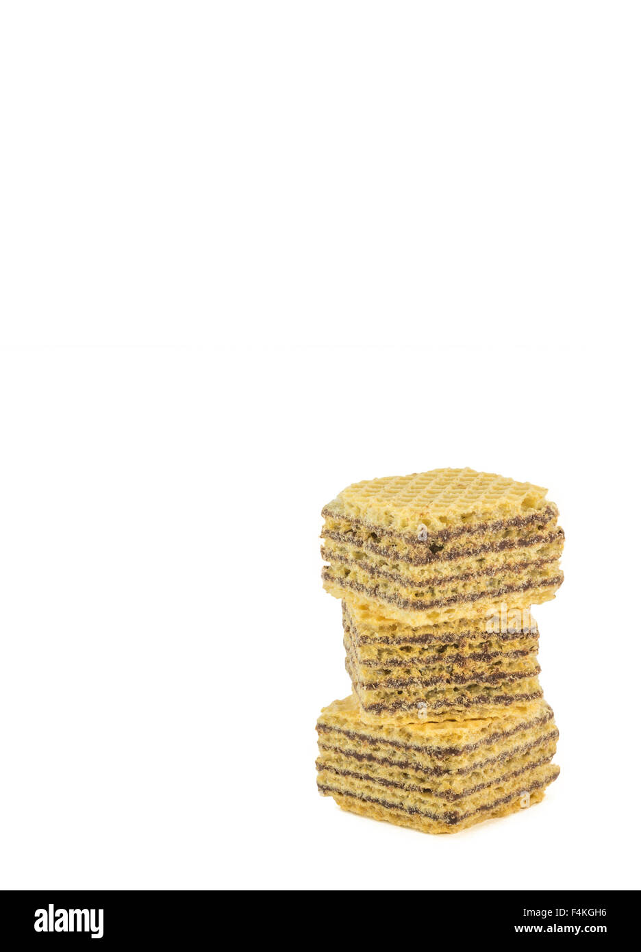 Chocolate wafer cubes isolated white background Stock Photo - Alamy