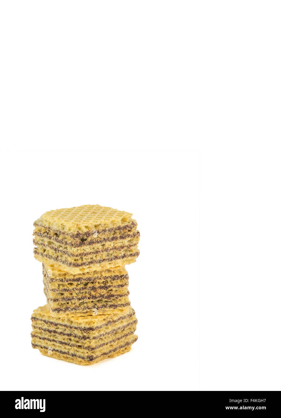Chocolate wafer cubes isolated white background Stock Photo - Alamy