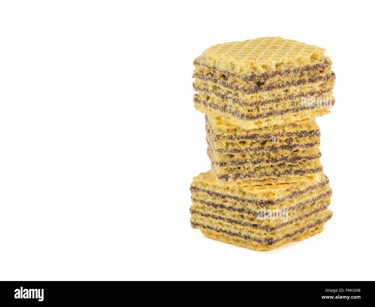 Chocolate wafer cubes isolated white background Stock Photo - Alamy