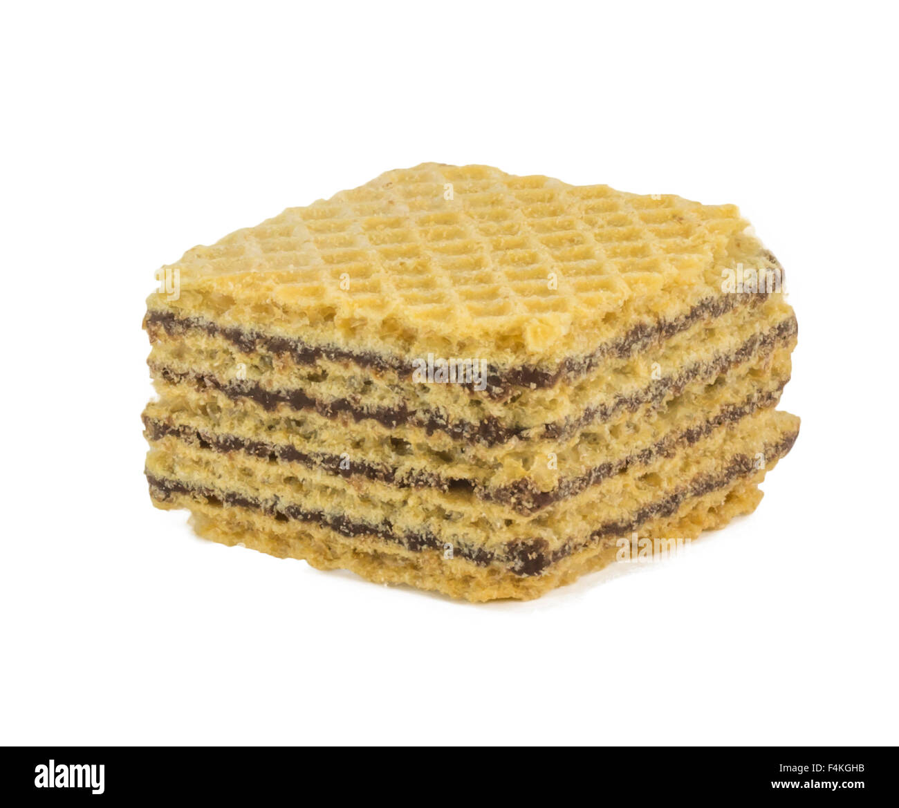Chocolate wafer cubes isolated white background Stock Photo - Alamy