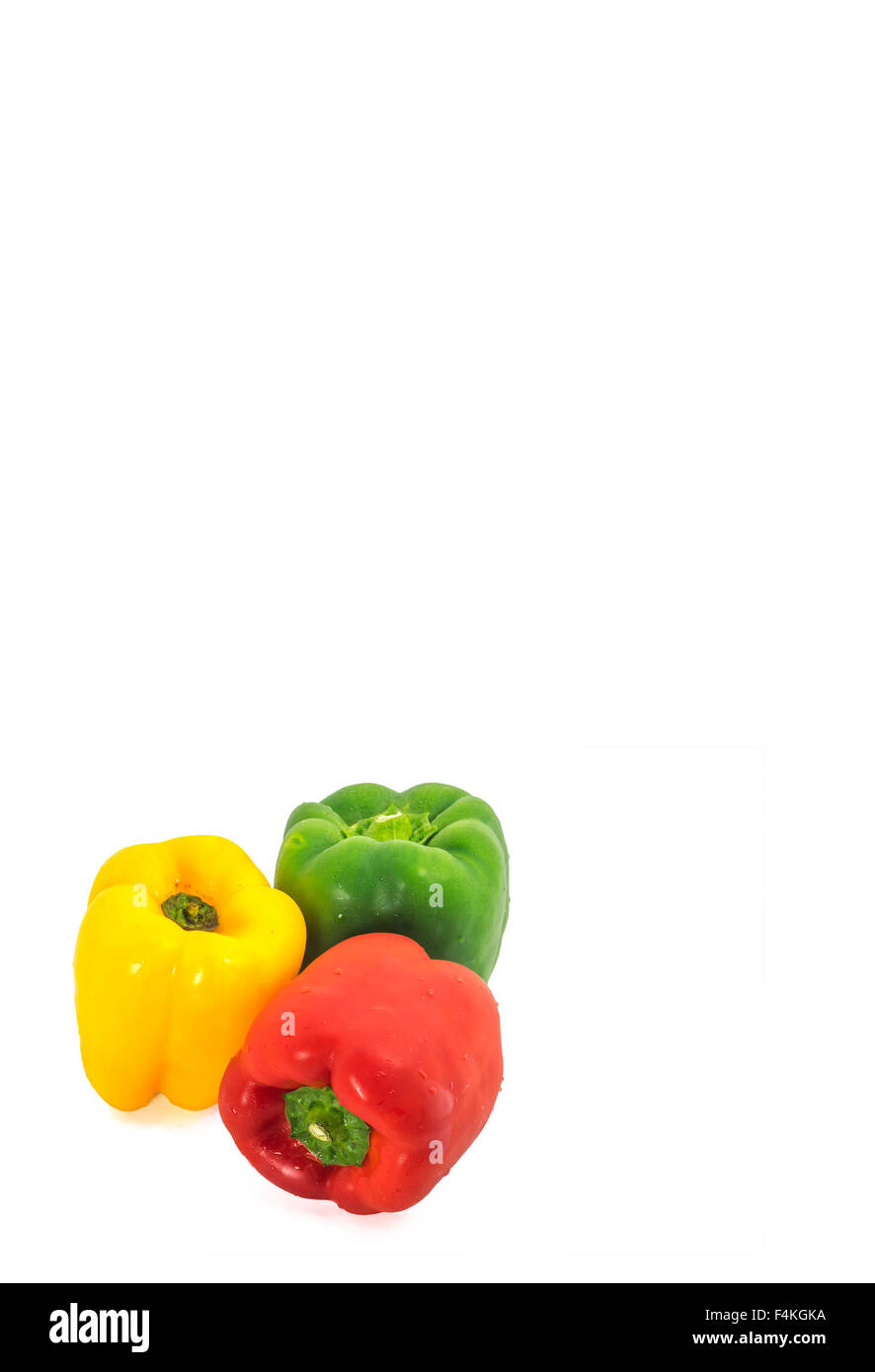Fresh capsicum isolated on white background Stock Photo - Alamy