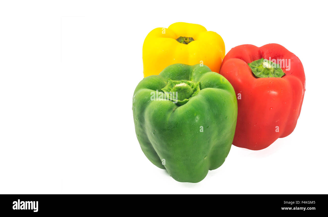 Fresh capsicum isolated on white background Stock Photo - Alamy
