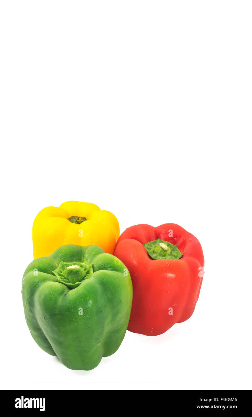 Fresh capsicum isolated on white background Stock Photo - Alamy