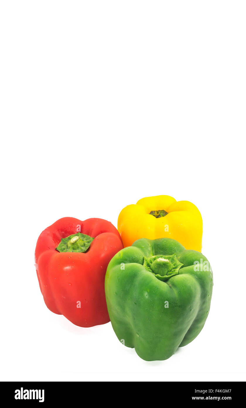 Fresh capsicum isolated on white background Stock Photo - Alamy