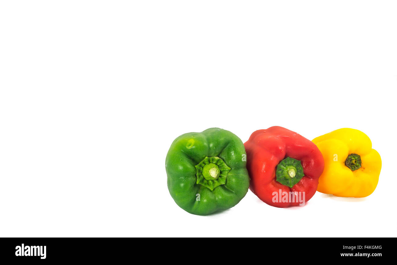 Fresh capsicum isolated on white background Stock Photo - Alamy