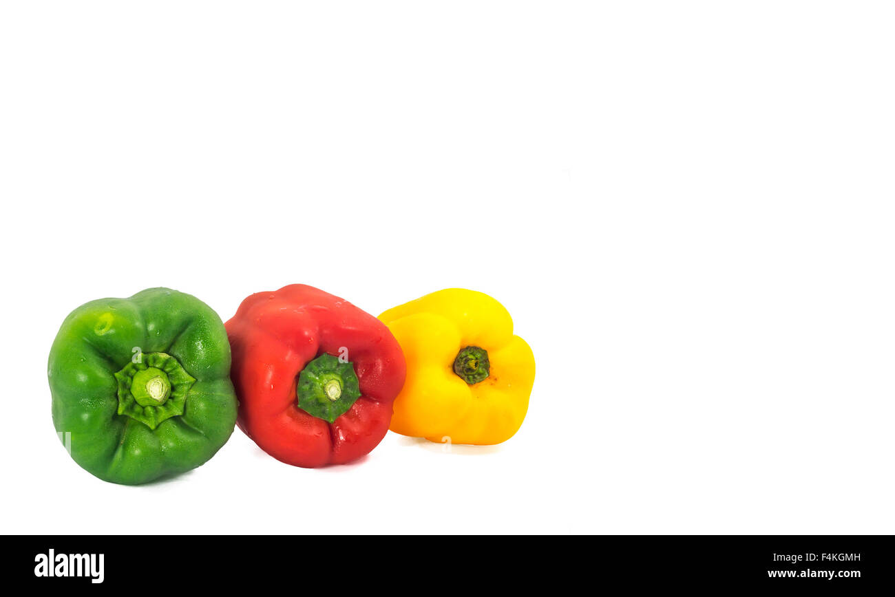 Fresh capsicum isolated on white background Stock Photo - Alamy