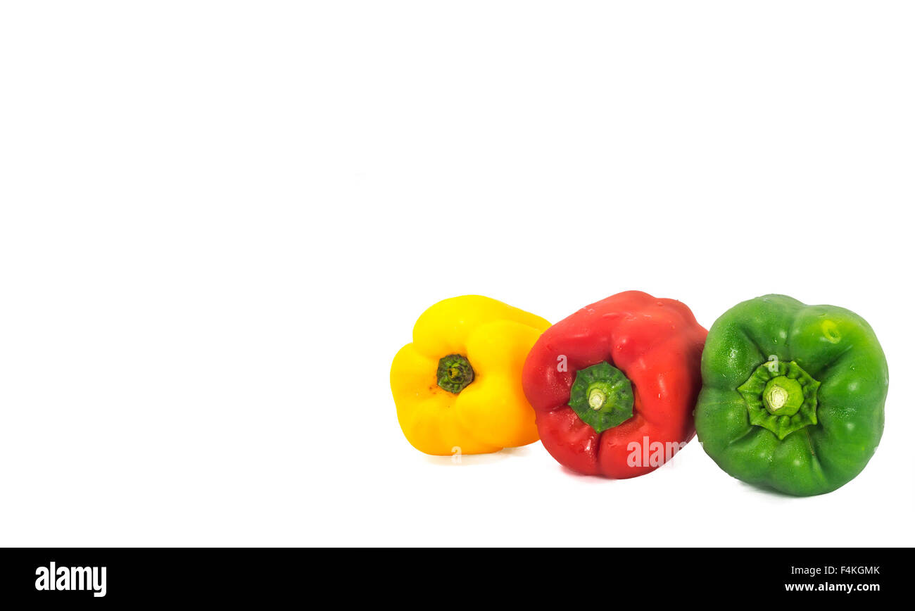Fresh capsicum isolated on white background Stock Photo - Alamy