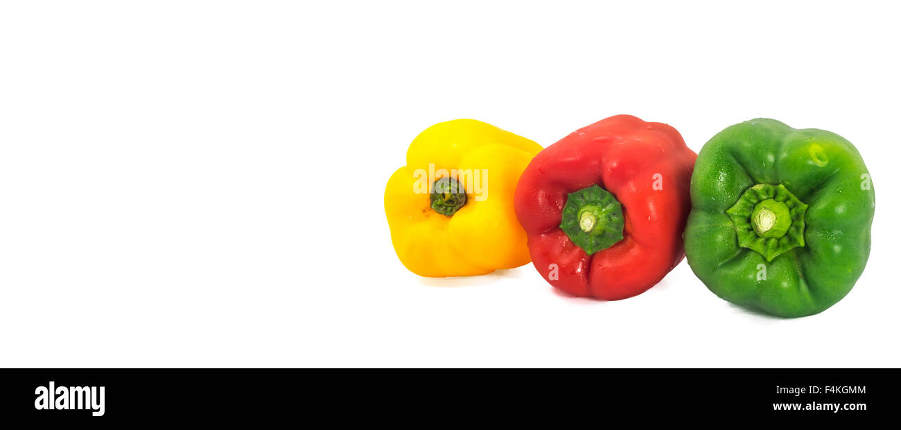 Fresh capsicum isolated on white background Stock Photo - Alamy