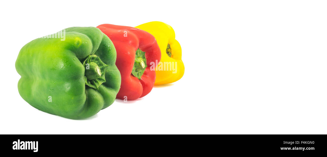 Fresh capsicum isolated on white background Stock Photo - Alamy