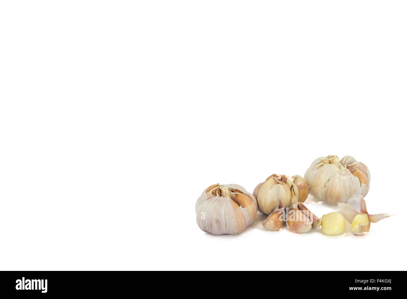 garlic isolated on white background Stock Photo - Alamy