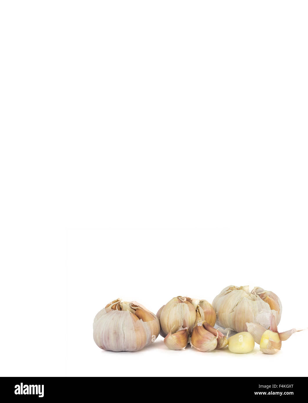 garlic isolated on white background Stock Photo - Alamy