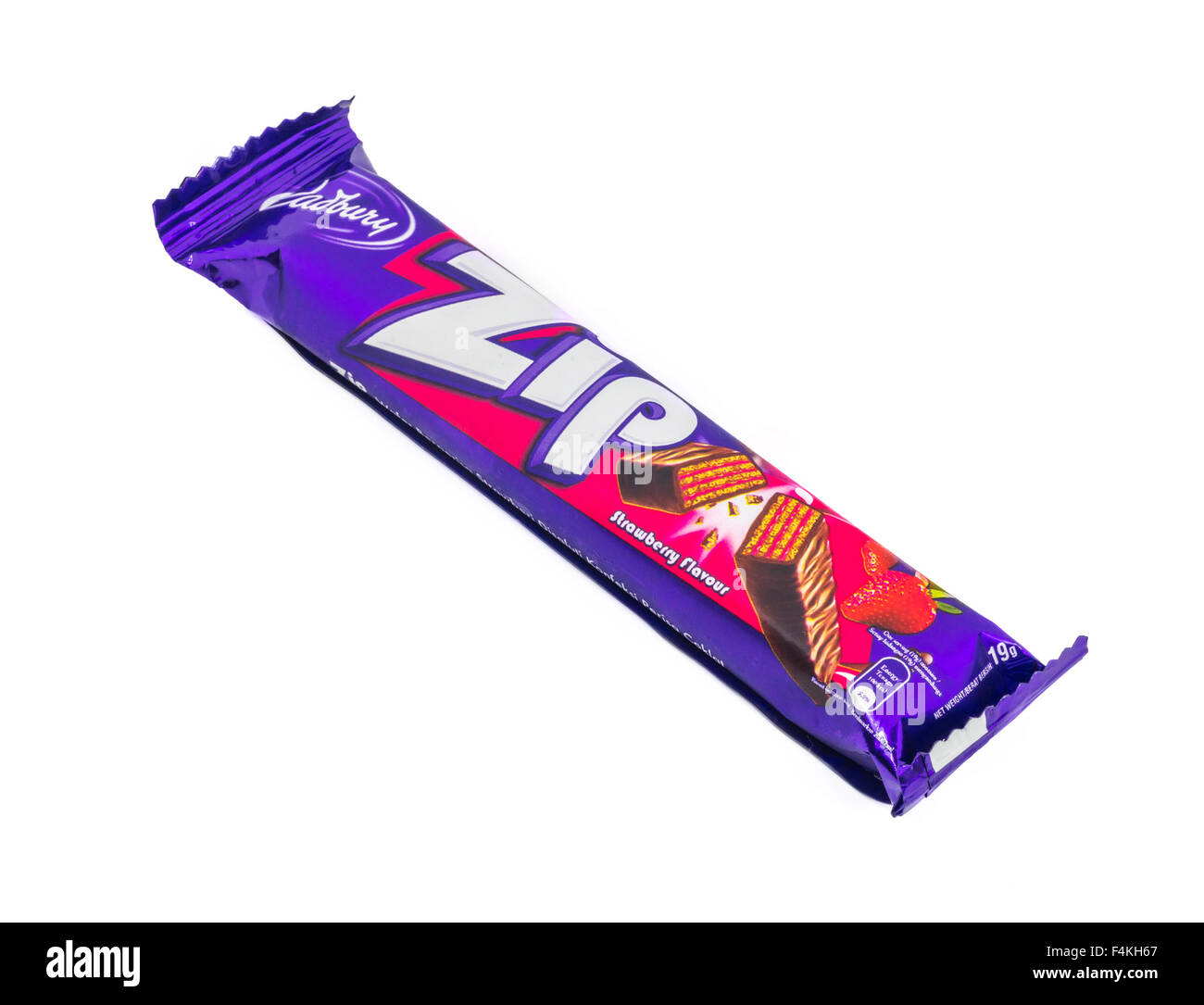 Cadbury Zip chocolate wafer bar. Owned by Mondelez International Stock ...