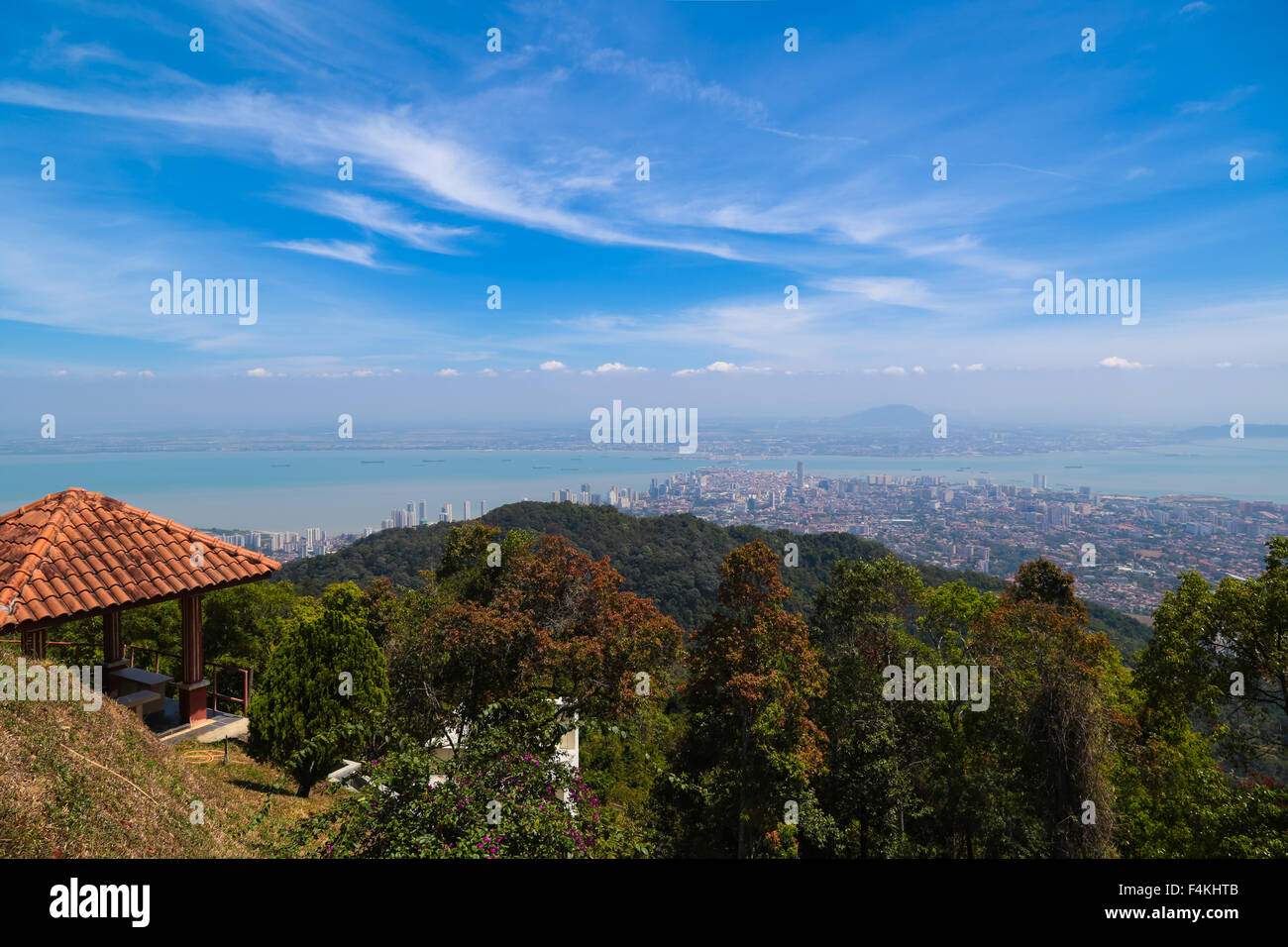 Scenic view on top the Penang Hill at Penang Malaysia Stock Photo - Alamy