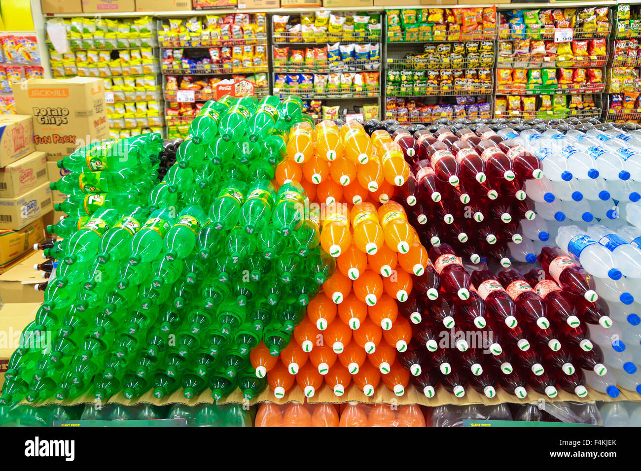Assorted 1.5 liter soft drink bottle Stock Photo - Alamy