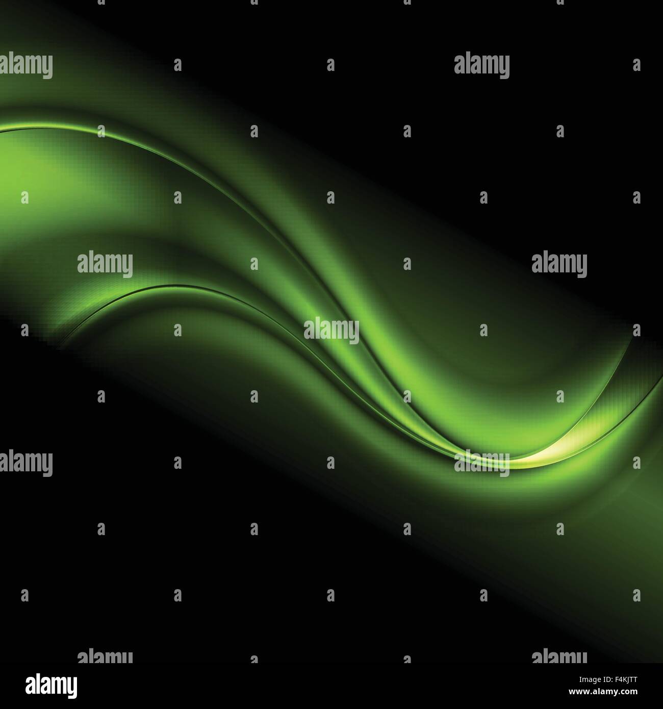 Green iridescent abstract wavy background. Vector dark design Stock ...