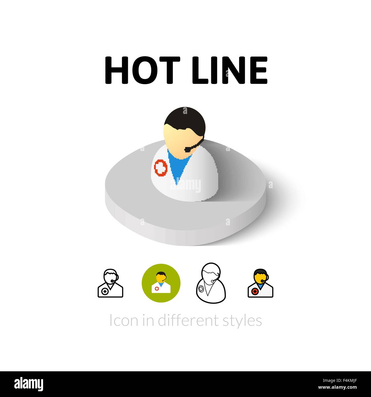 Hot line icon in different style Stock Vector Image & Art - Alamy
