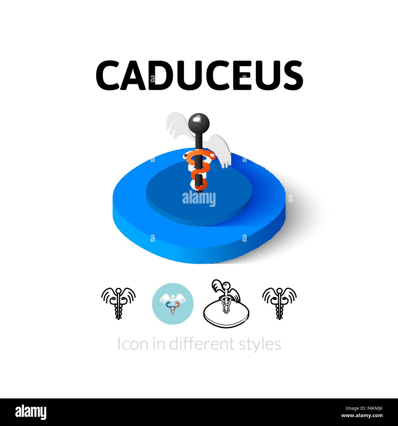 Caduceus icon sign thin Cut Out Stock Images & Pictures - Alamy