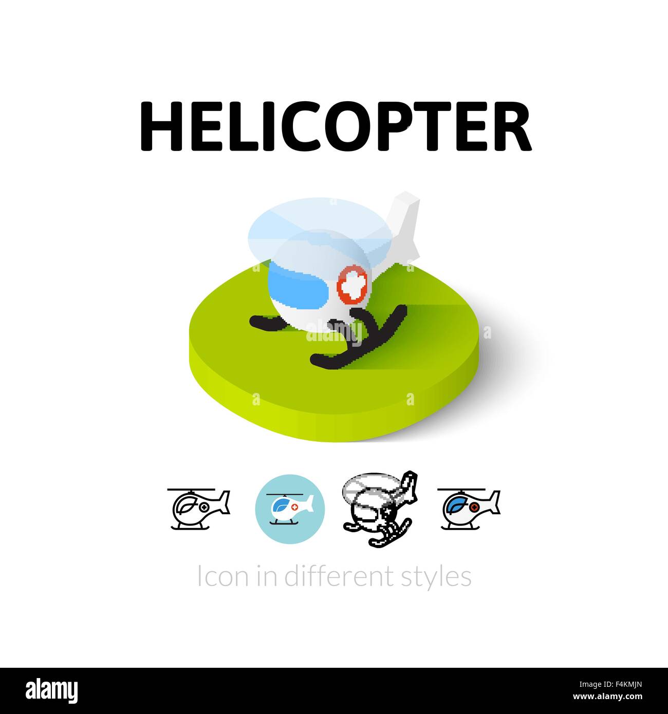 Illustration helicopter chopper in Cut Out Stock Images & Pictures - Alamy