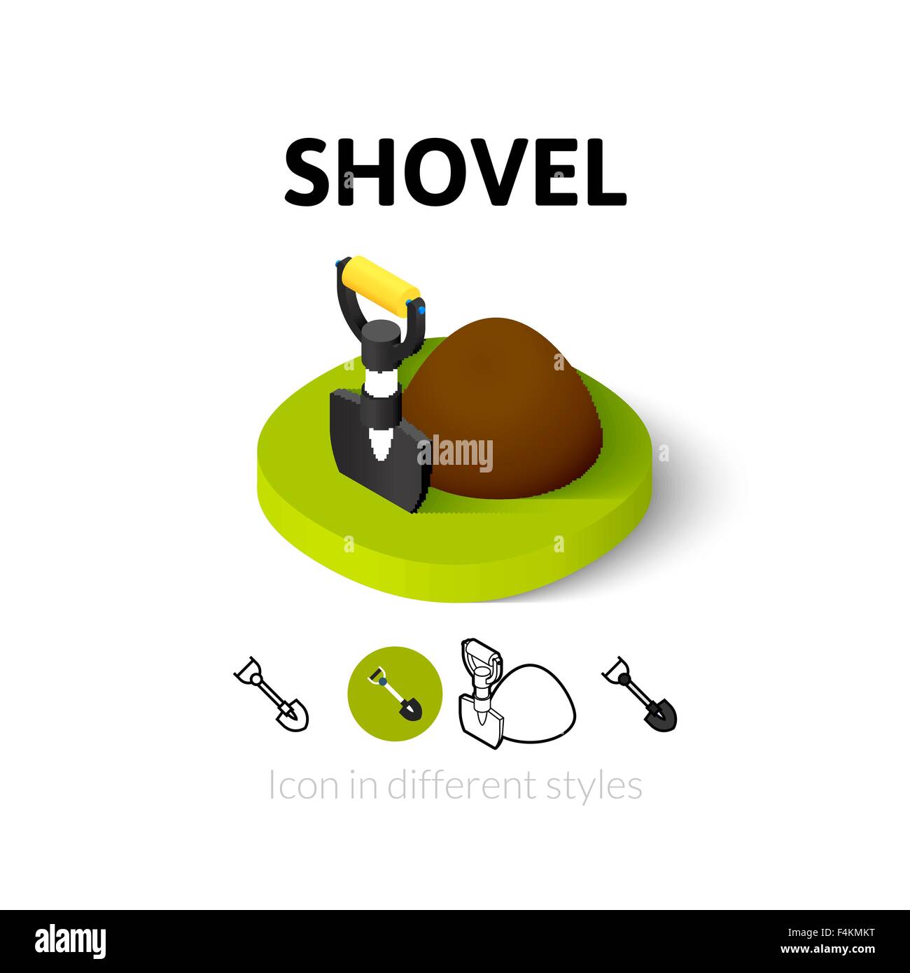 Shovel icon in different style Stock Vector Image & Art - Alamy