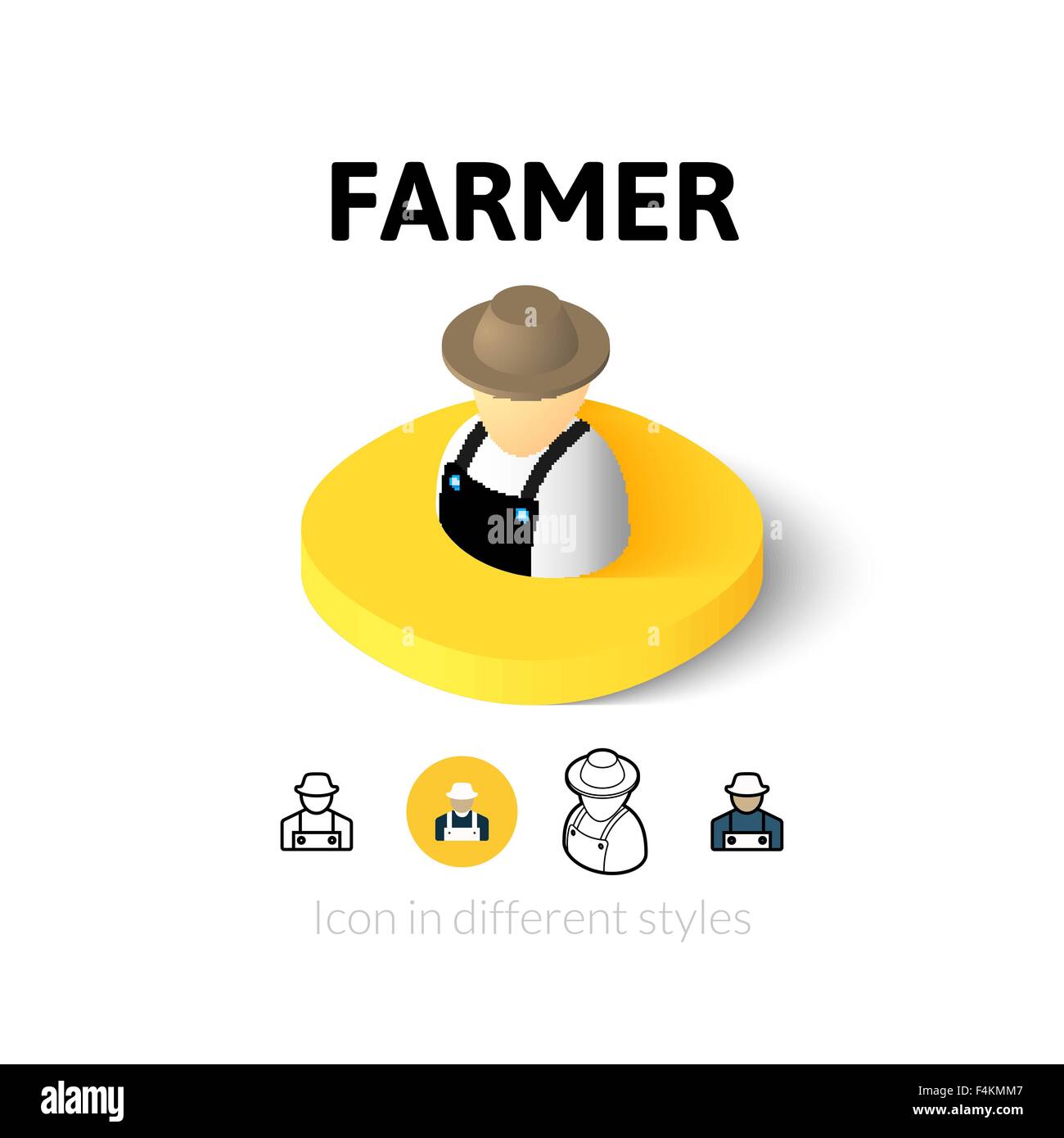 Wheat field hat farmer Stock Vector Images - Alamy