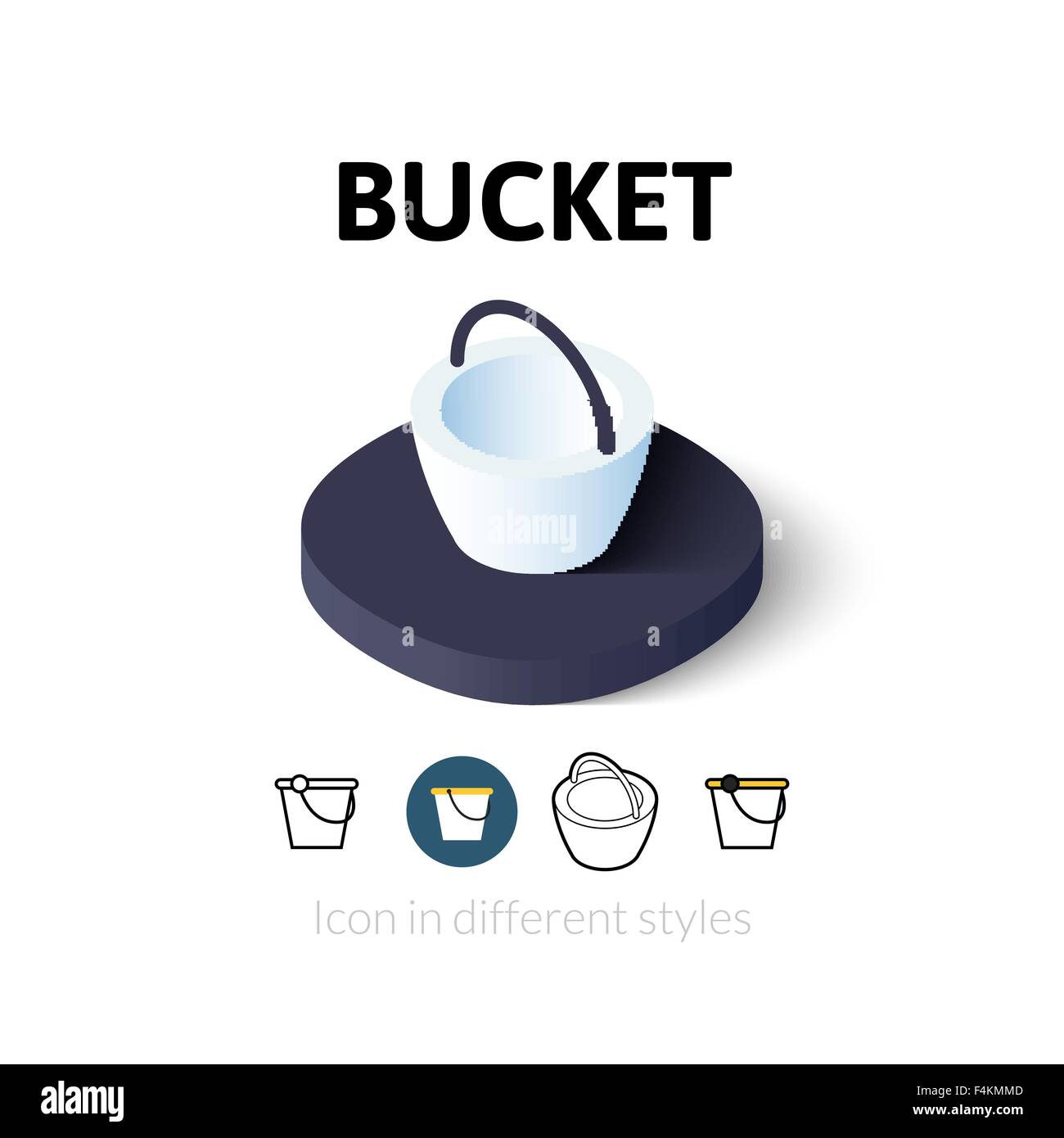 Bucket icon in different style Stock Vector Image & Art - Alamy