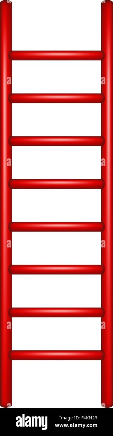 Wooden ladder in red design Stock Vector Image & Art - Alamy