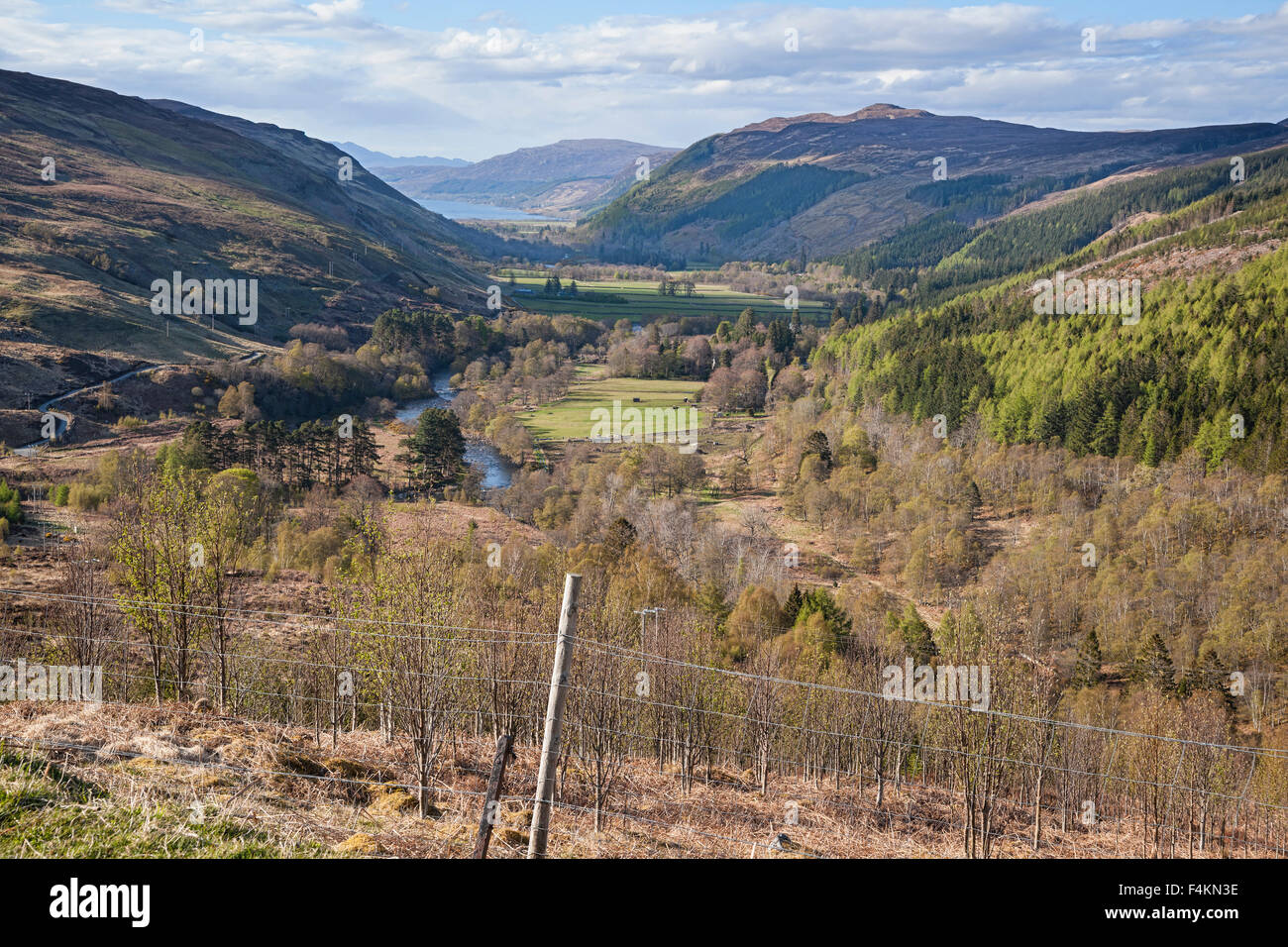 Looking down from Braemore to Loch broom, near Ullapool, Highland ...
